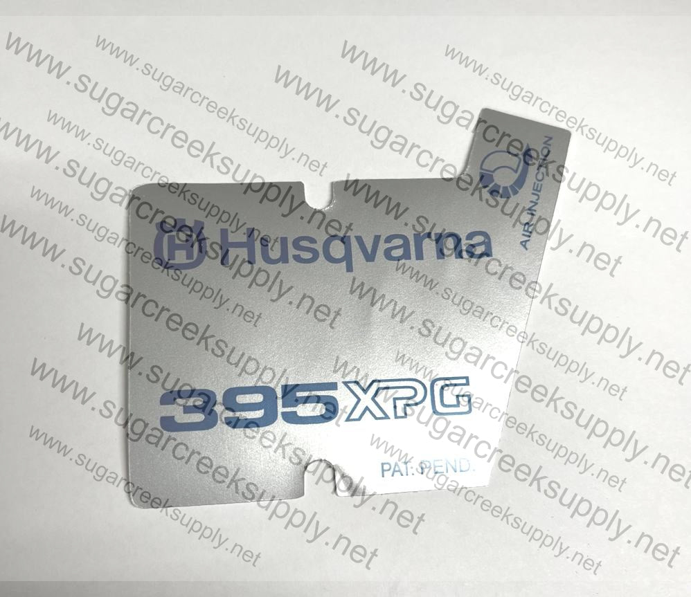 Husqvarna 395XPG ver 2 starter cover decal – Sugar Creek Supply