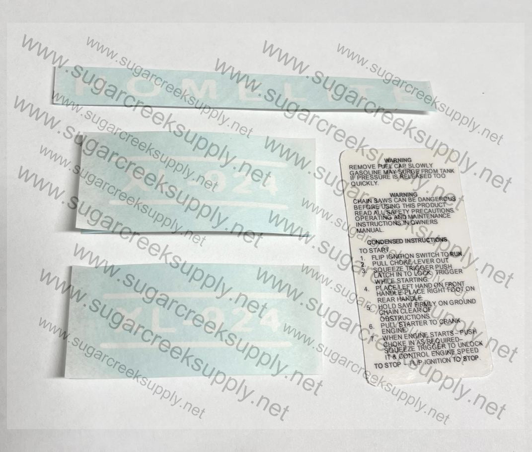 Homelite XL-924 decal set – Sugar Creek Supply