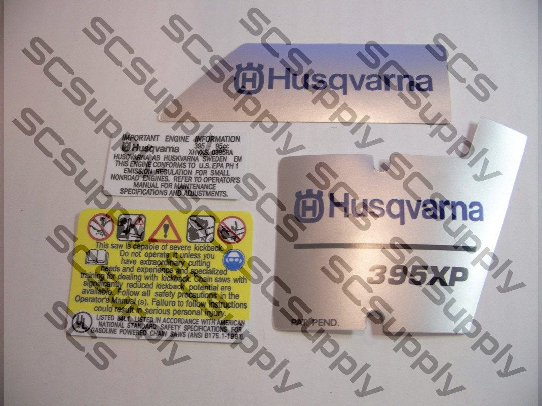 Husqvarna 395XP (version 3) decal set – Sugar Creek Supply