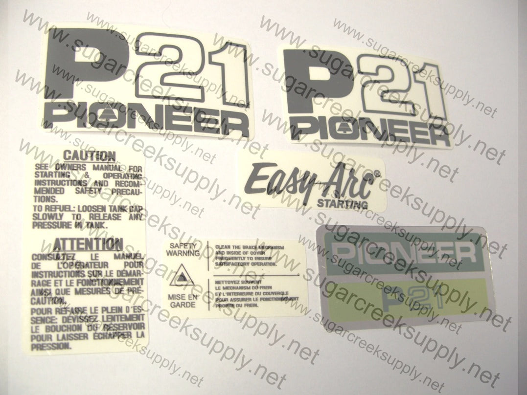 Pioneer P21 decal set – Sugar Creek Supply