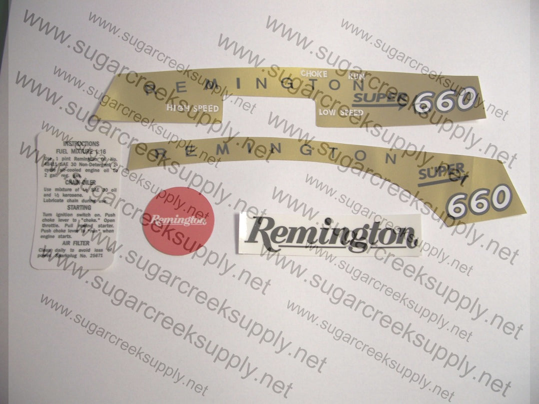 Remington Super 660 decal set – Sugar Creek Supply