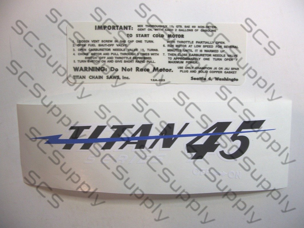 Titan 45 decal set – Sugar Creek Supply