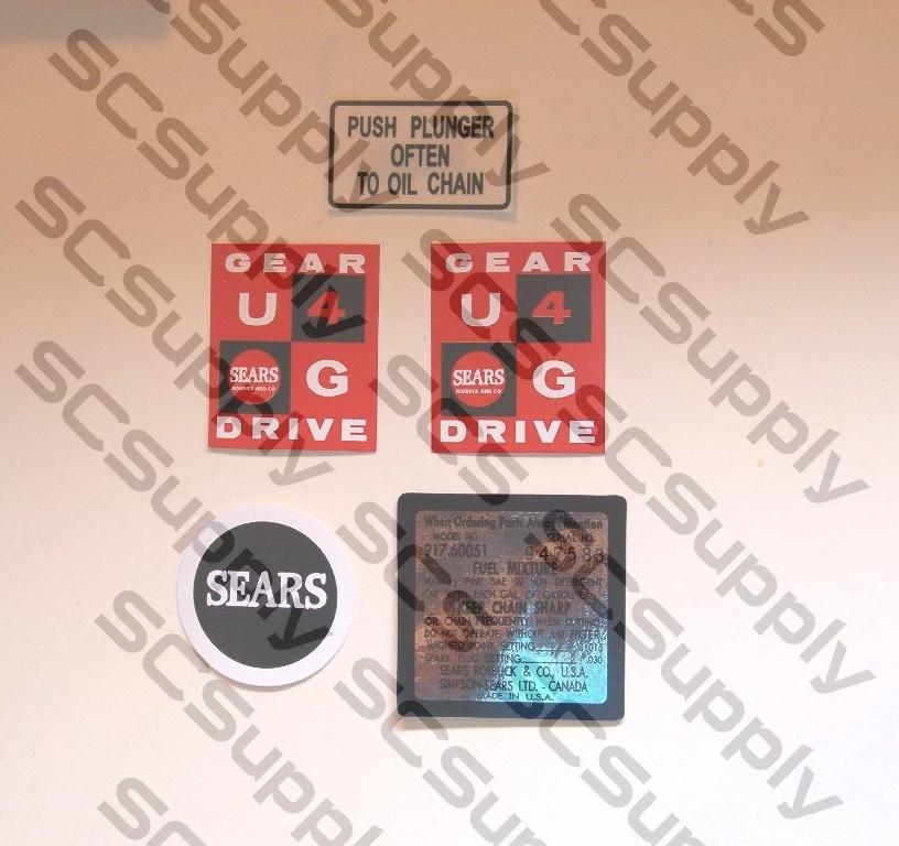 Sears U4G decal set – Sugar Creek Supply